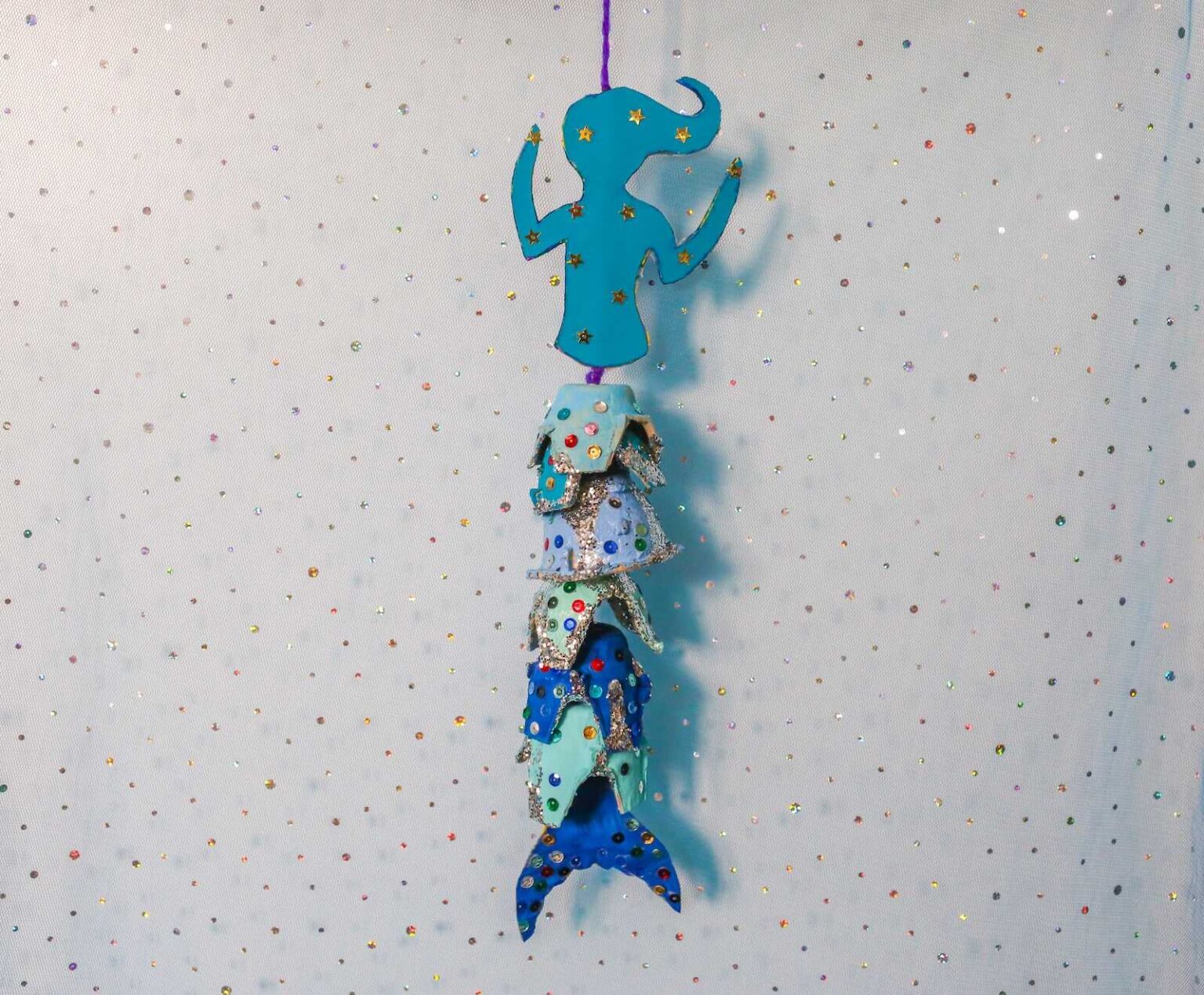 DIY Mermaid Hanging Mobile Made from Cardboard Egg Cartons - Plus Free ...
