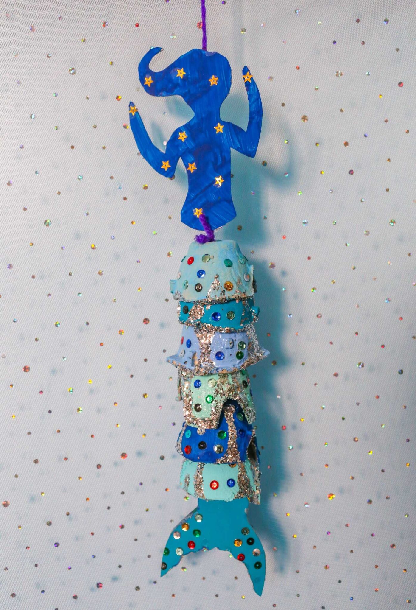 DIY Mermaid Hanging Mobile Made from Cardboard Egg Cartons - Plus Free ...